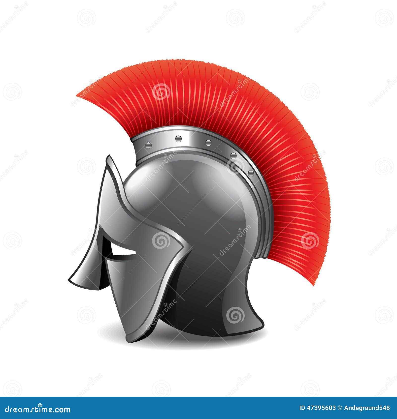 Casco Romano Aislado En El Vector Blanco Ilustración del Vector ...