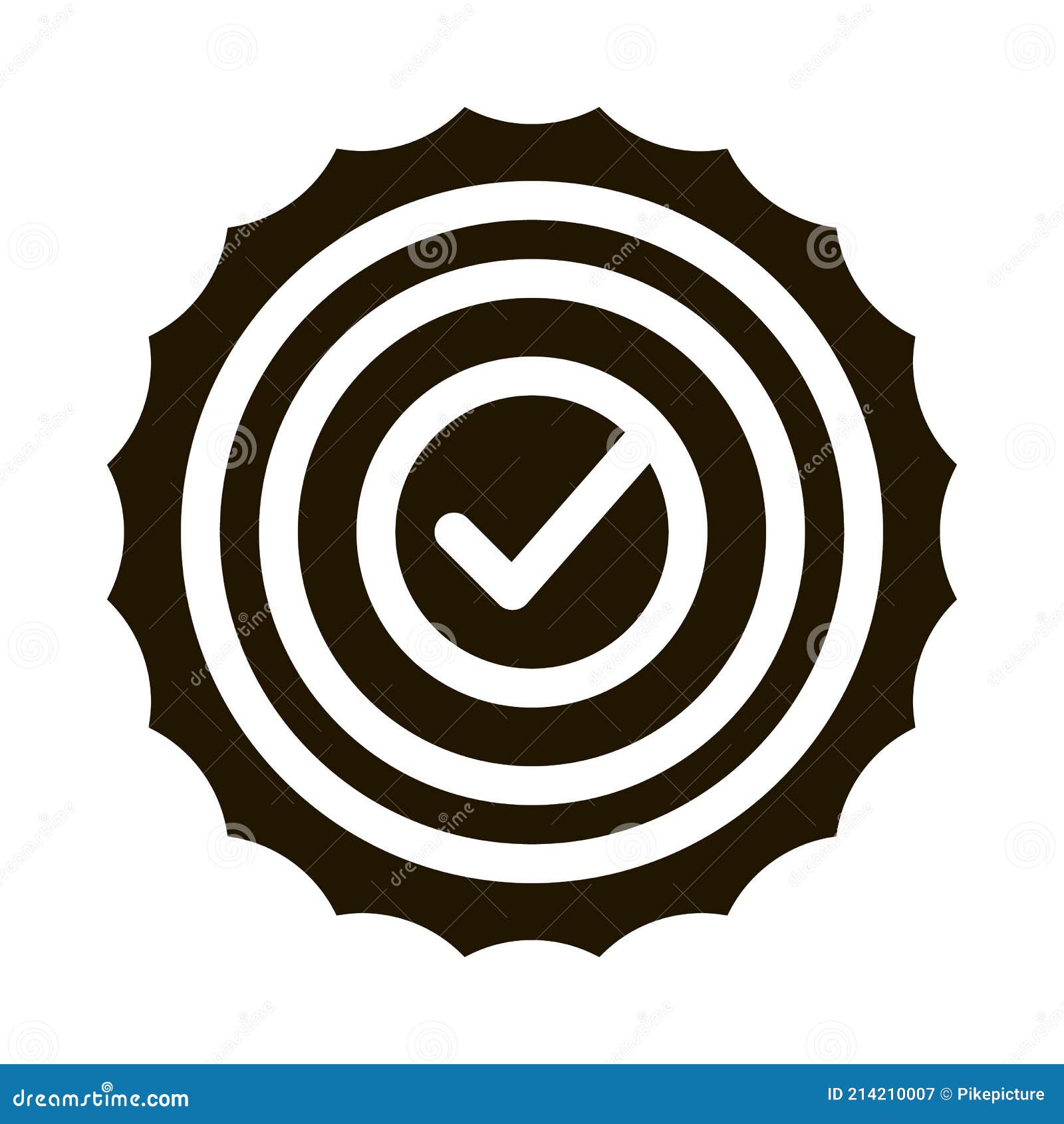 Case Approval Icon Vector Glyph Illustration Stock Vector ...