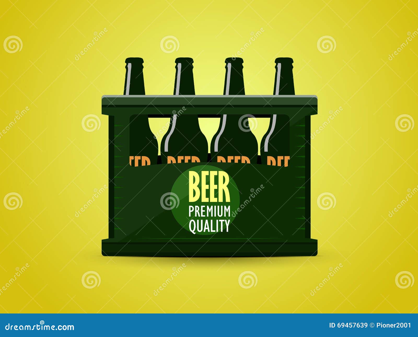 Case of beer stock vector. Illustration of alcohol, case - 69457639