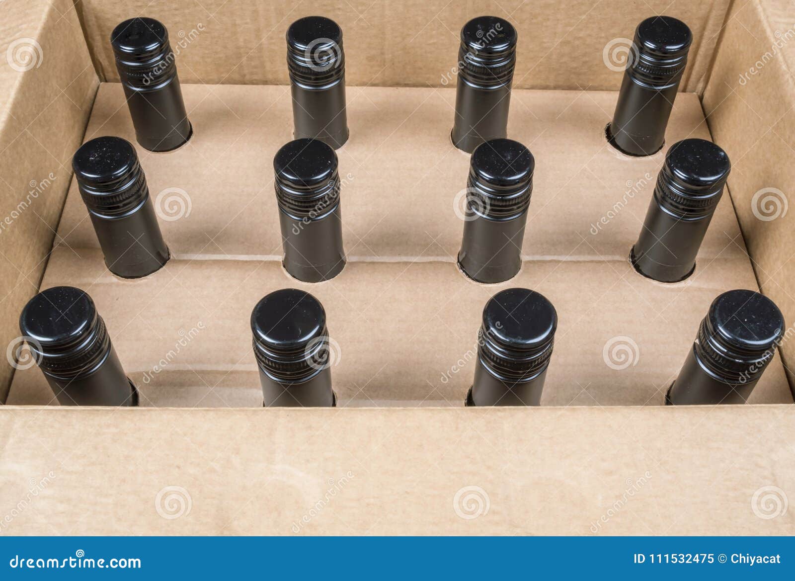 Case of 12 Bottles of Wine 1 Stock Image - Image of industry, cardboard ...