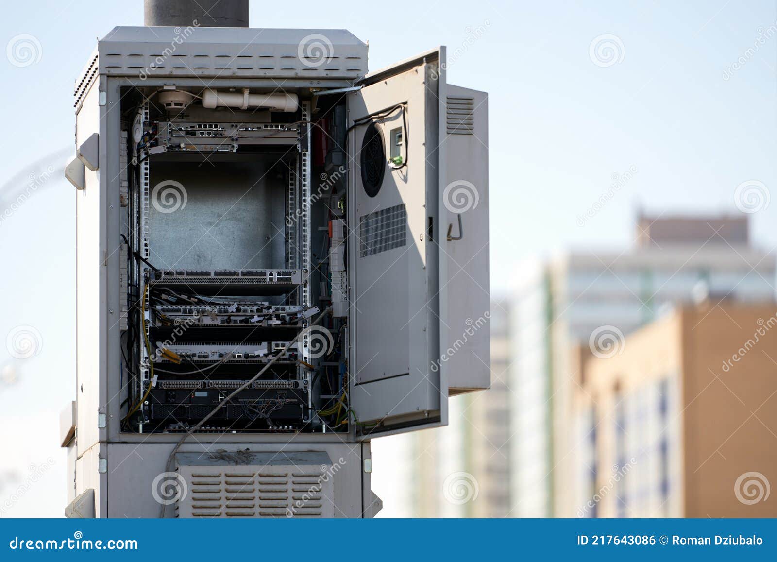 The Case of the Cellular Base Station Unit with an Open Door on the ...