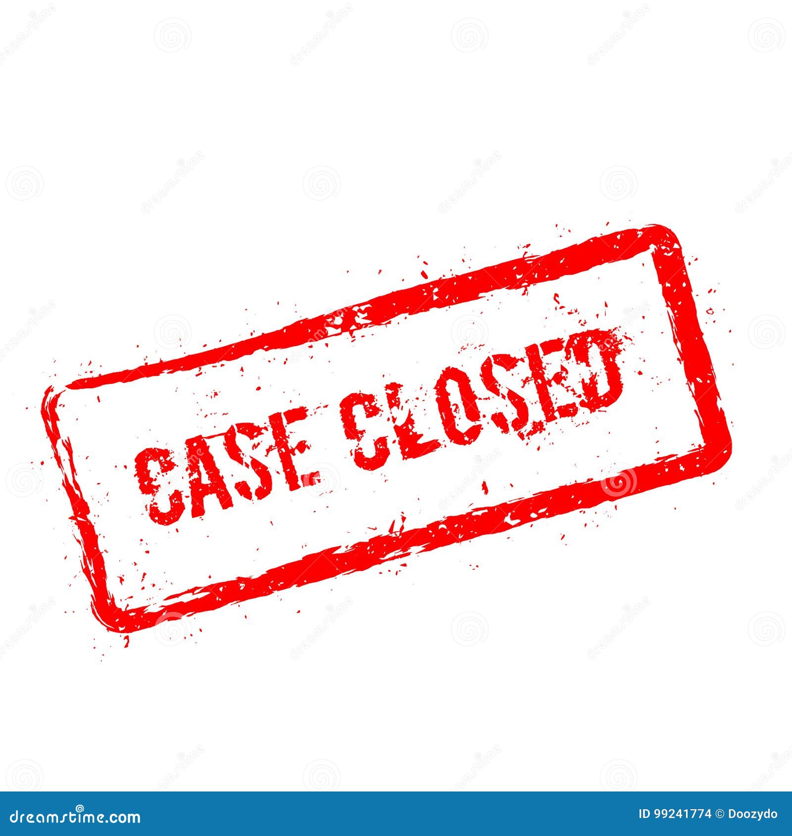 Case Closed Red Rubber Stamp Isolated on White. Stock Vector ...