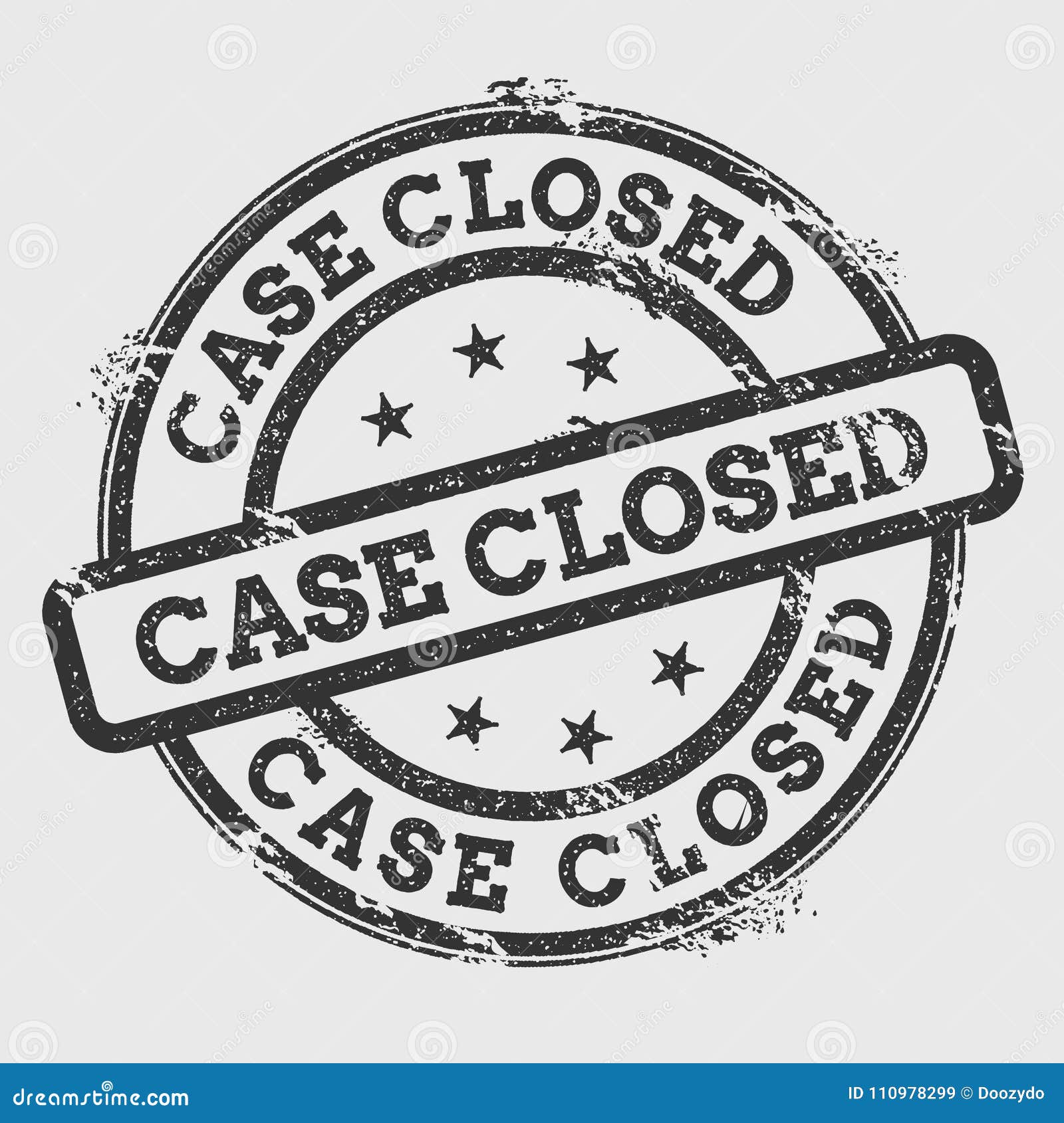 Case Closed Rubber Stamp Isolated on White. Stock Vector - Illustration ...
