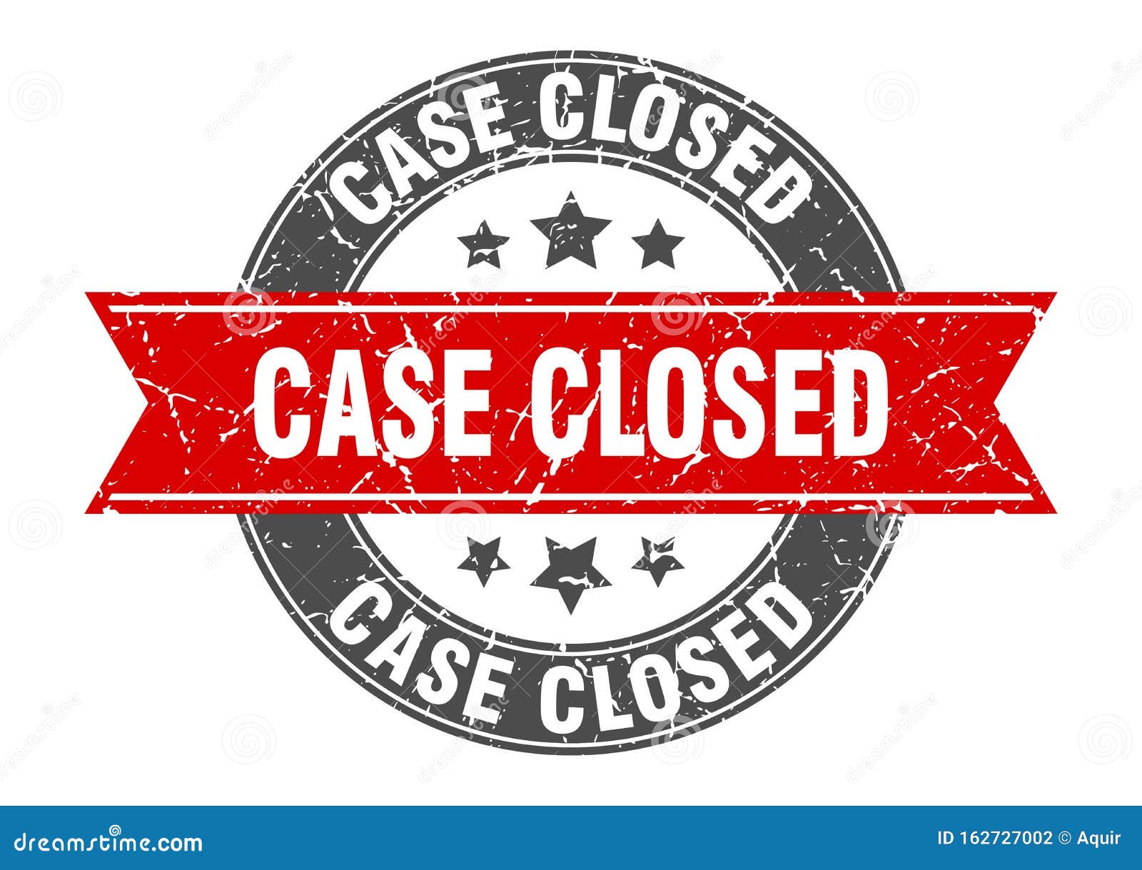 Case closed stamp stock vector. Illustration of ribbon - 162727002