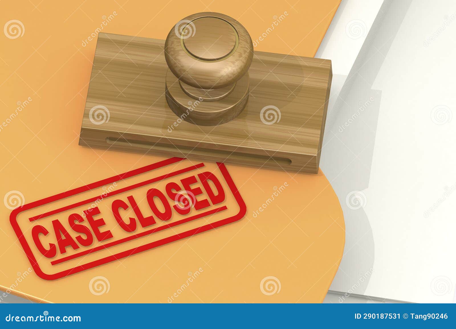 Case Closed Stamp with Yellow Folder Stock Illustration - Illustration ...
