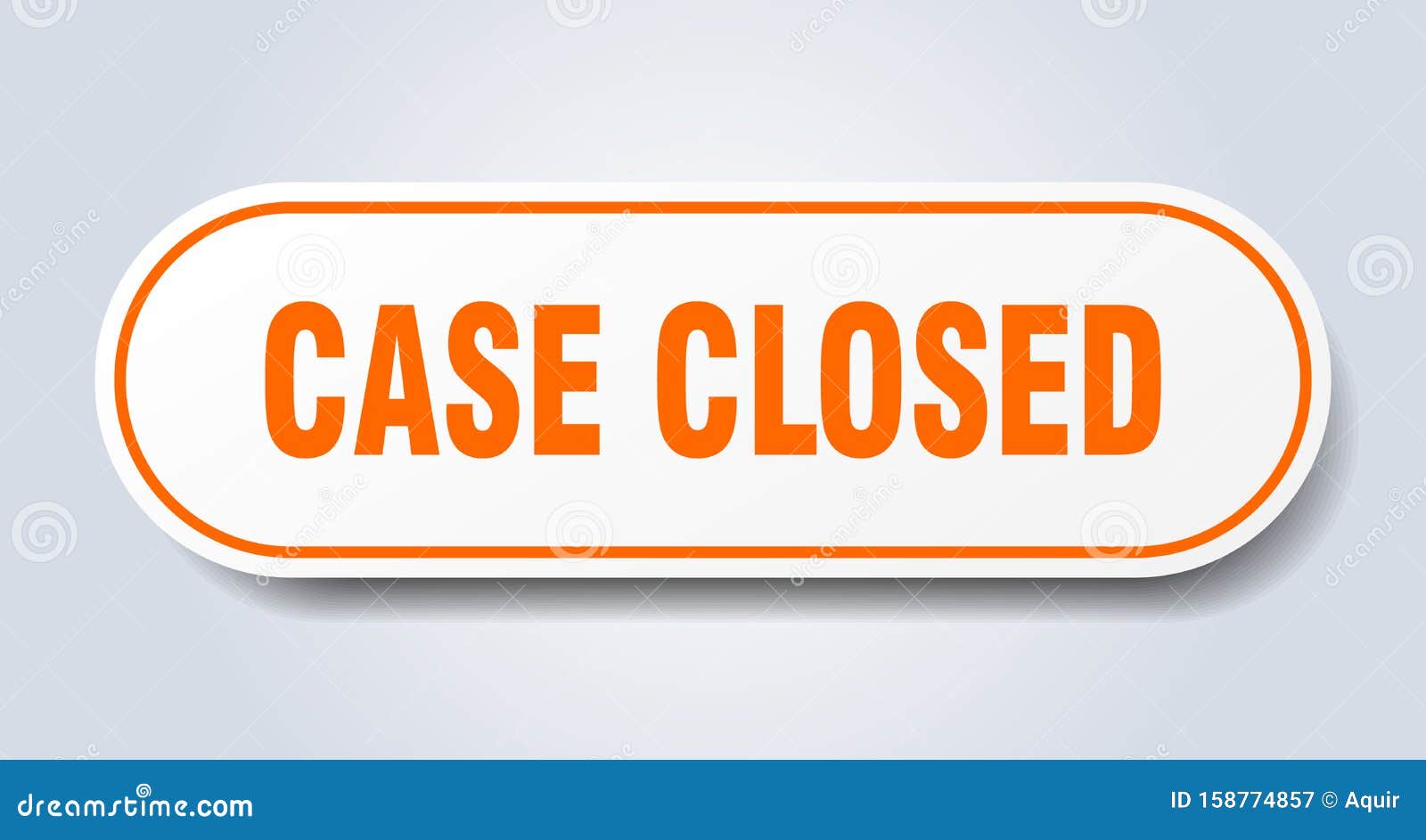 Case closed sticker. stock vector. Illustration of stamp - 158774857