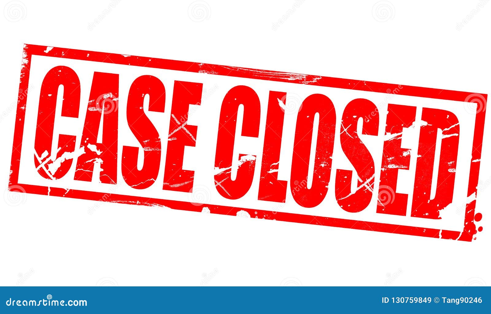 Case closed in red frame stock illustration. Illustration of seal ...