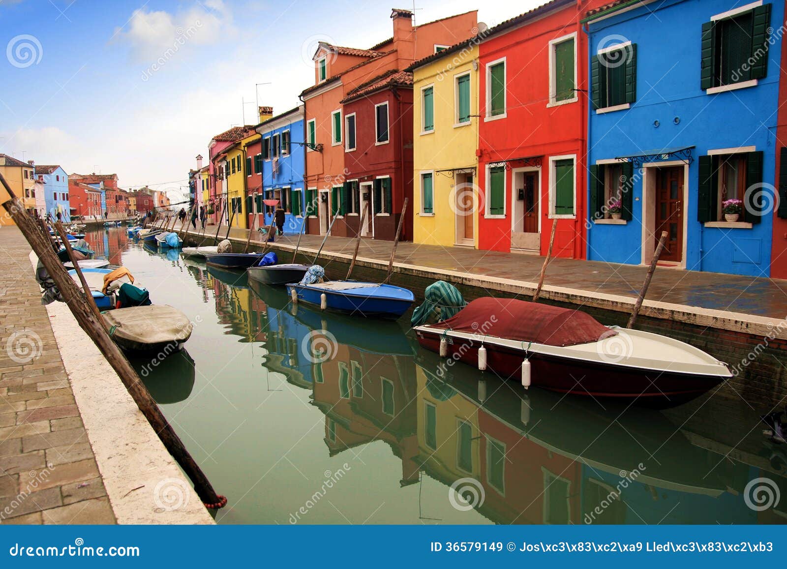 Case colorate di Burano immagine stock. Immagine di limite - 36579149