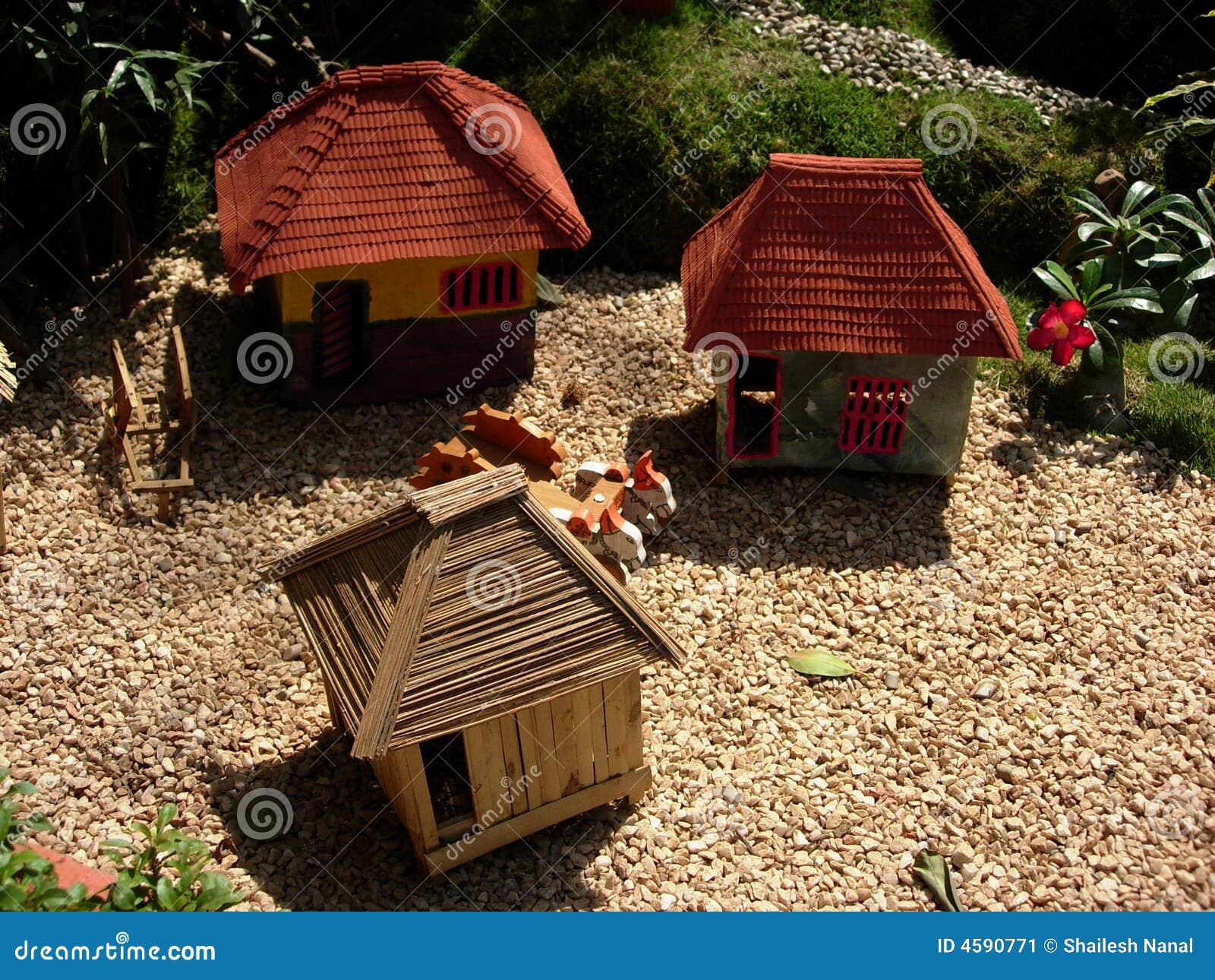 Case del modello di scala immagine stock. Immagine di modellistica ...