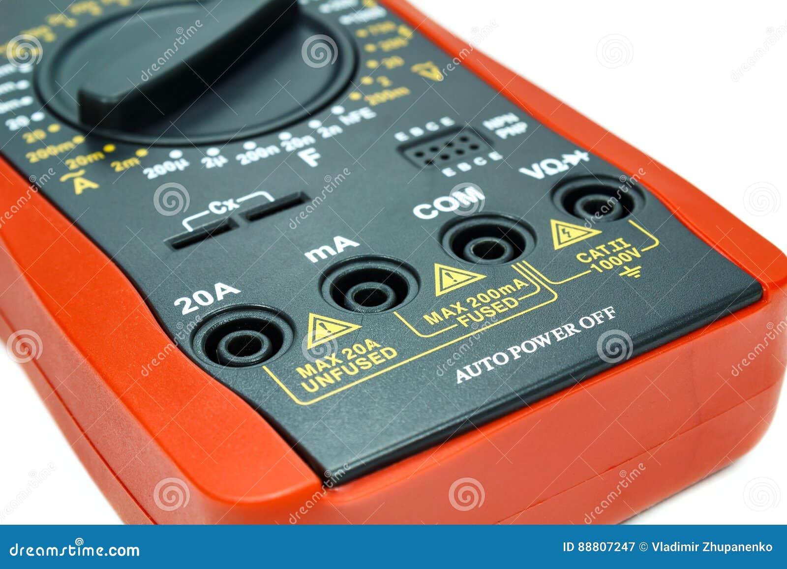 Case Digital Multimeter Closeup on White Background Stock Image - Image ...
