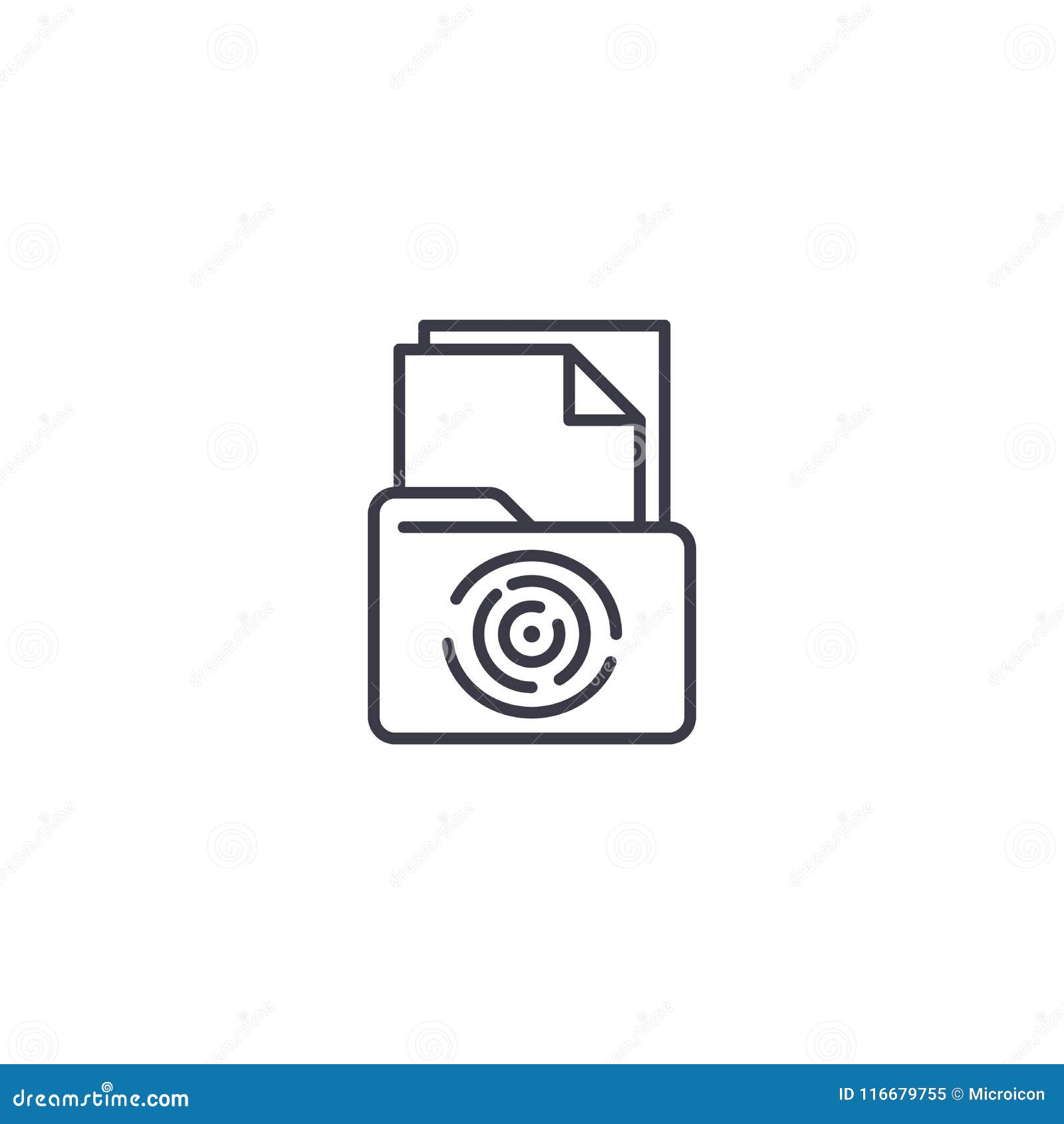 Case Documents Linear Icon Concept. Case Documents Line Vector Sign ...