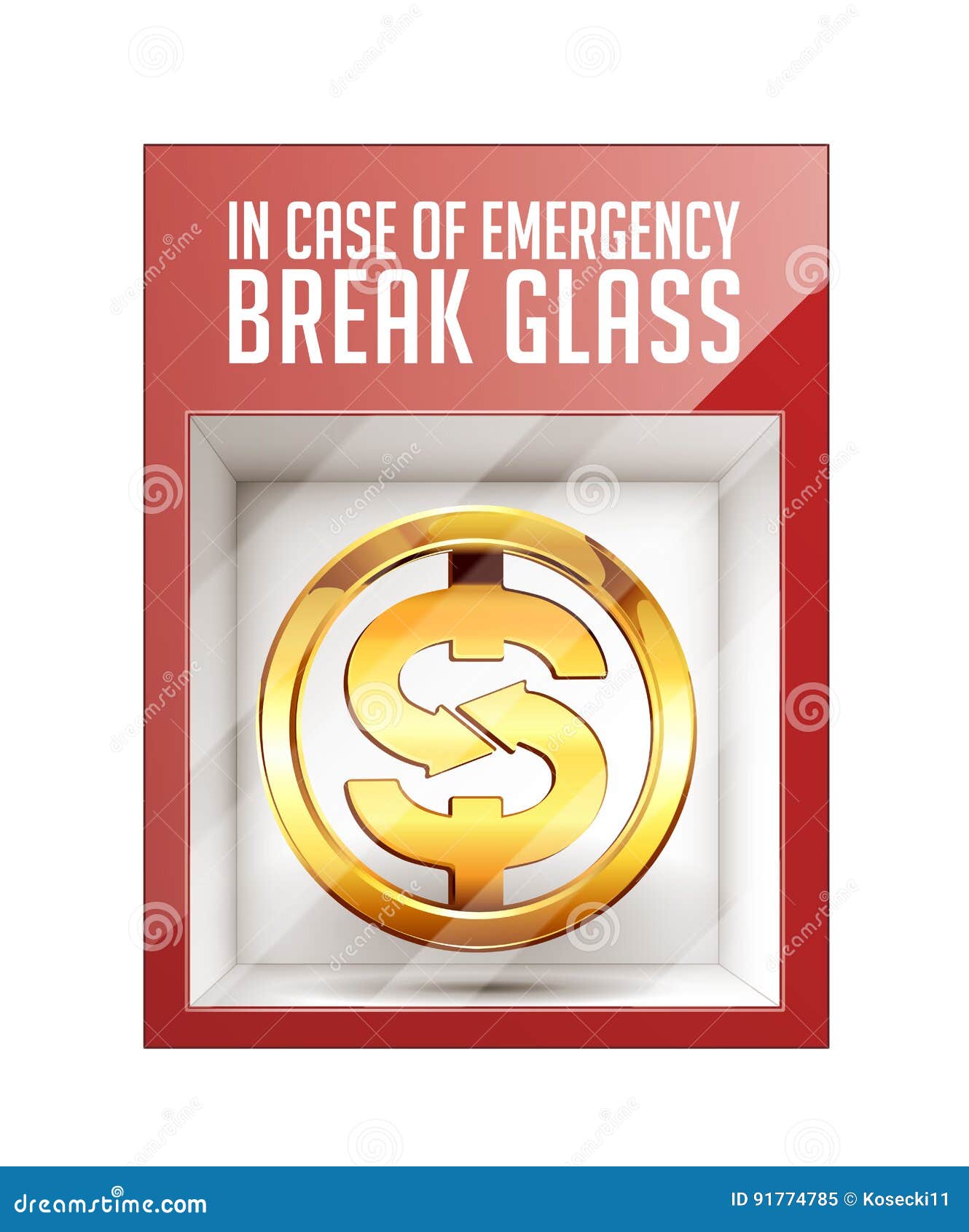 Emergency Break To Obtain Access Symbol Sign, Vector Illustration ...