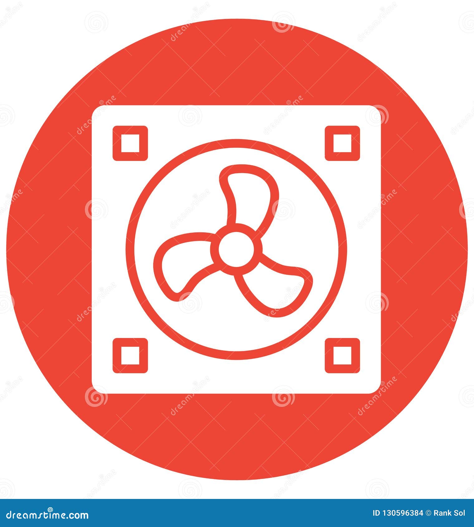 Case Fan, Computer Cooler Isolated Vector Icon that Can Be Easily ...