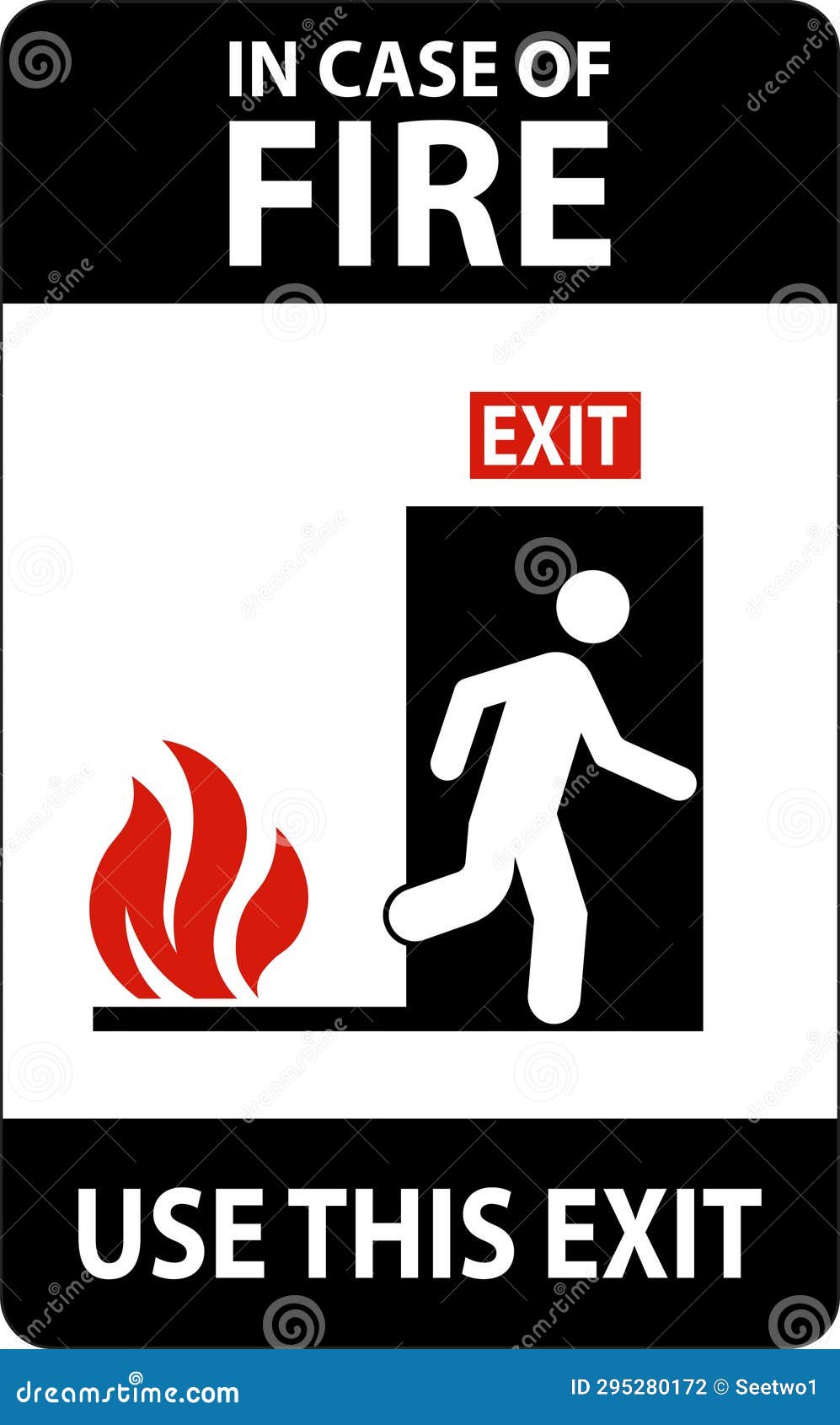 In Case of Fire Sign Use this Exit Stock Vector - Illustration of alarm ...