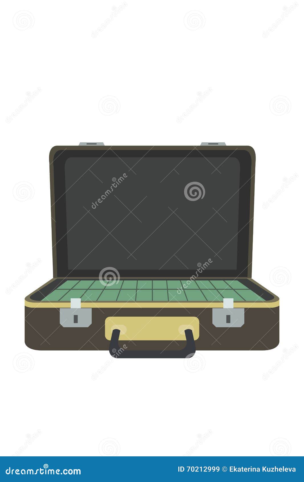 Case Full of Green Money. Vector Illustration Stock Vector ...