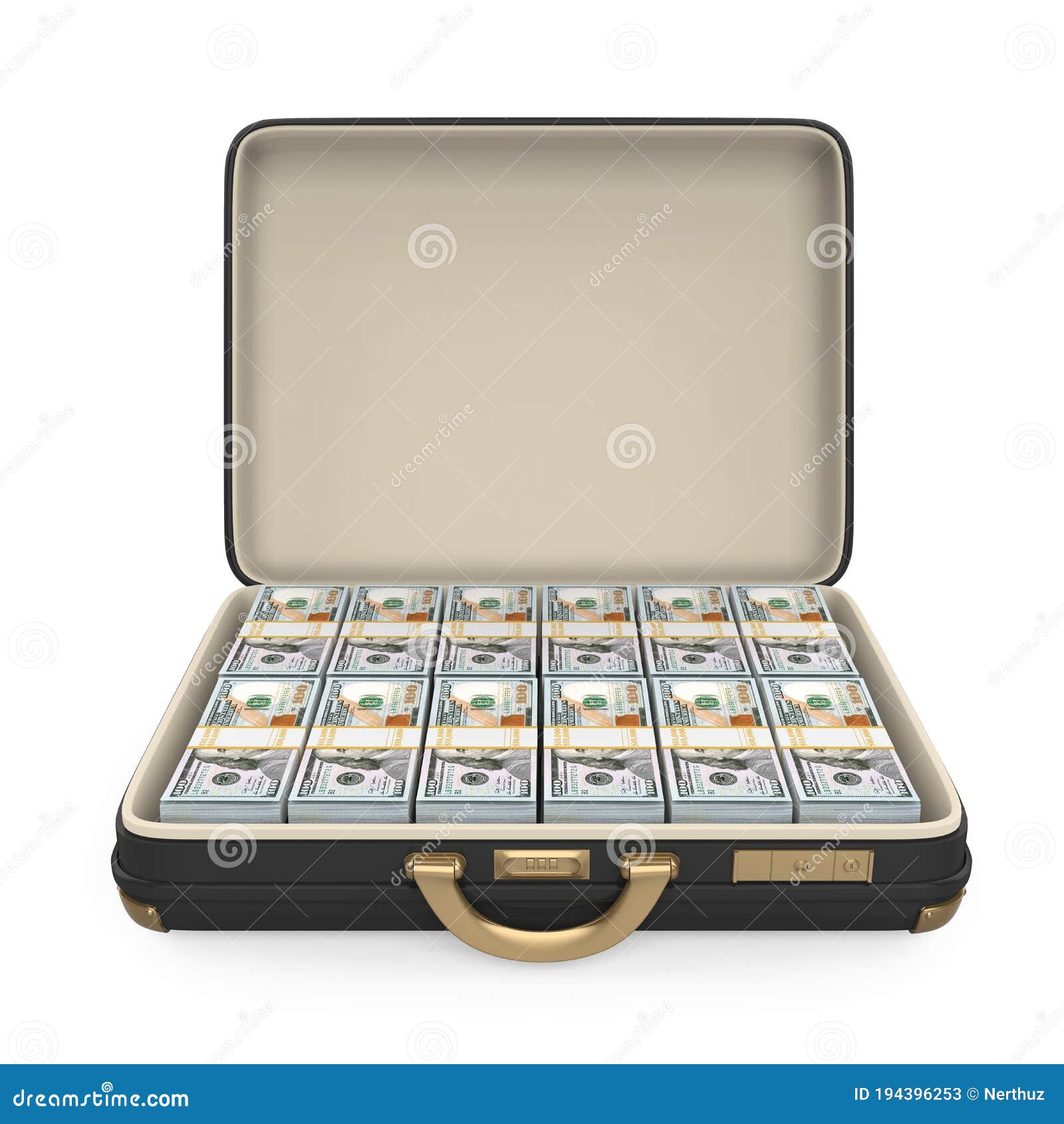 Case Full Of Money On Gray Background Royalty-Free Stock Image ...