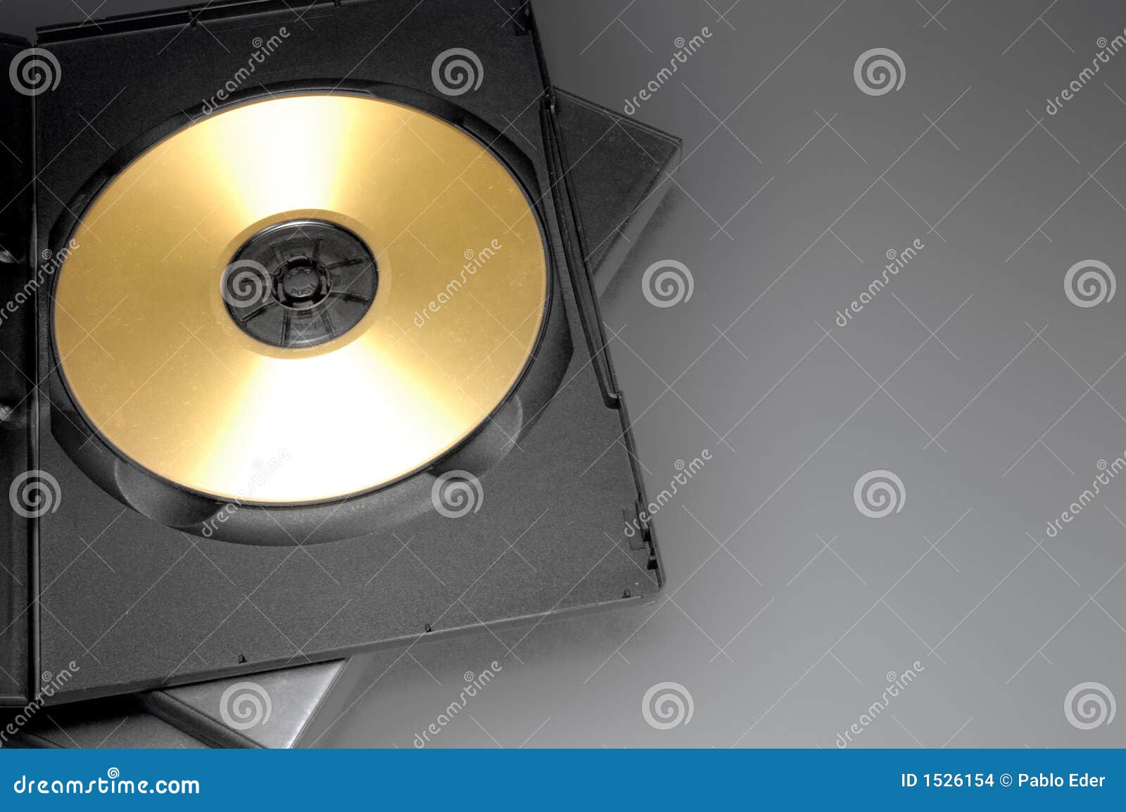 Case and golden disk stock photo. Image of package, golden - 1526154