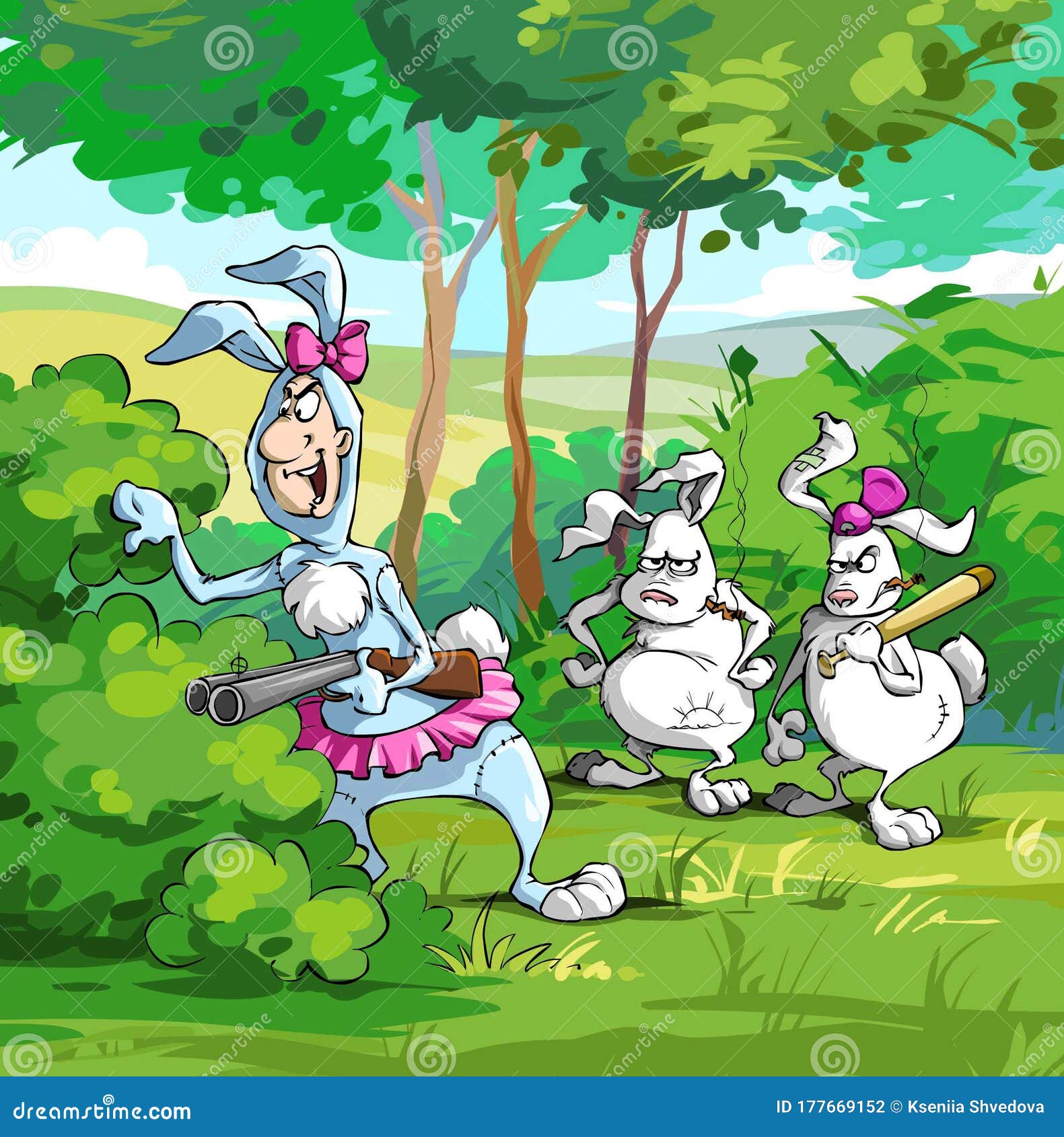 The case on the hunt stock illustration. Illustration of green - 177669152