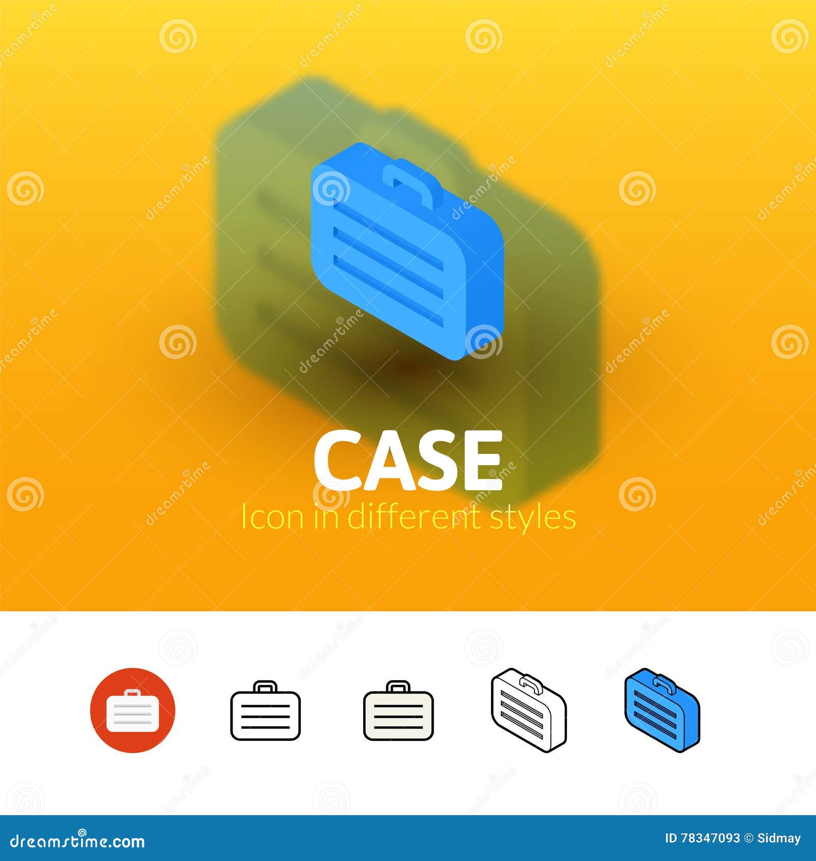 Case Icon in Different Style Stock Vector - Illustration of case ...
