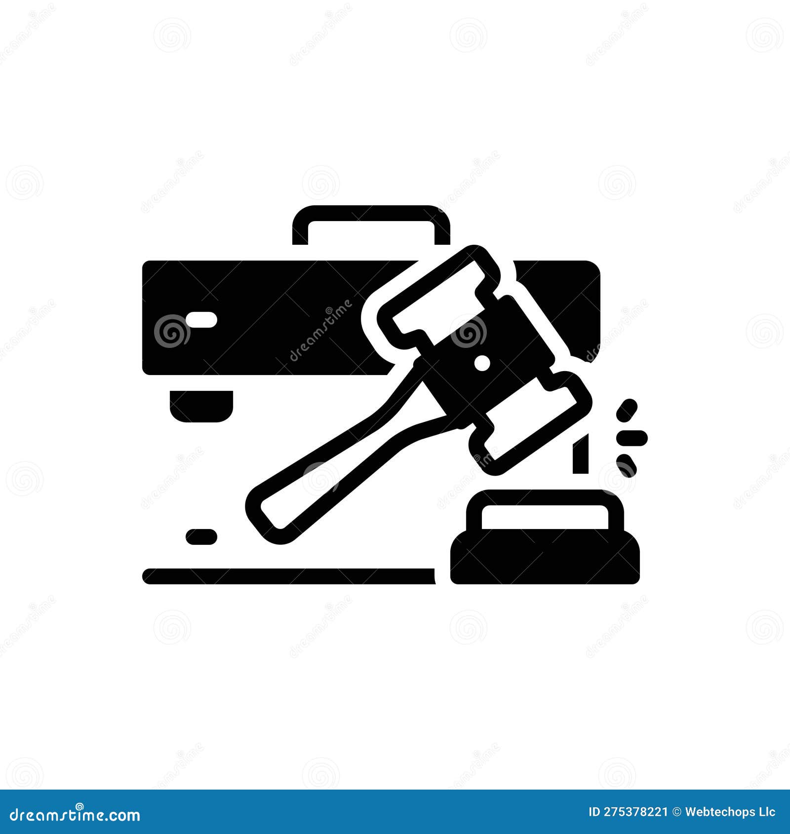 Black Solid Icon for Case, Justice and Judgment Stock Vector ...