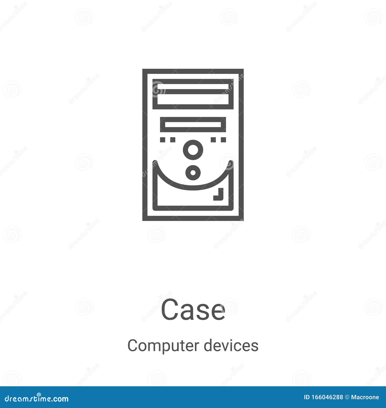 Case Icon Vector from Computer Devices Collection. Thin Line Case ...