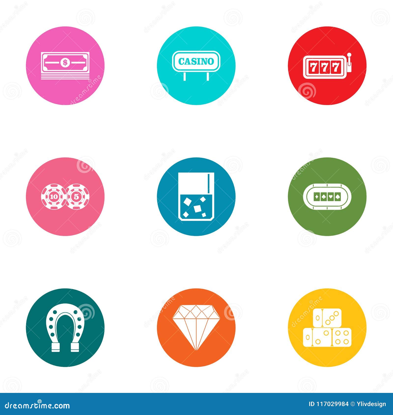 Case icons set, flat style stock vector. Illustration of icons - 117029984