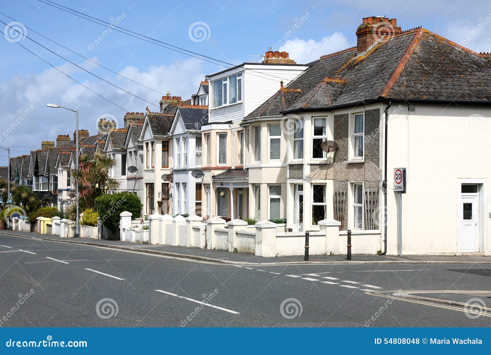 Case inglesi fotografia stock. Immagine di città, esterno - 54808048
