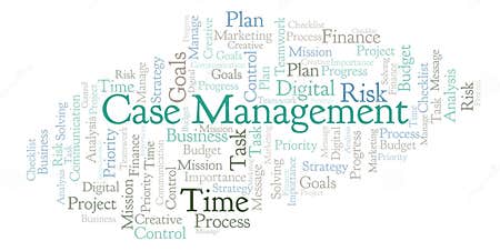Case Management Word Cloud, Made with Text only. Stock Illustration ...