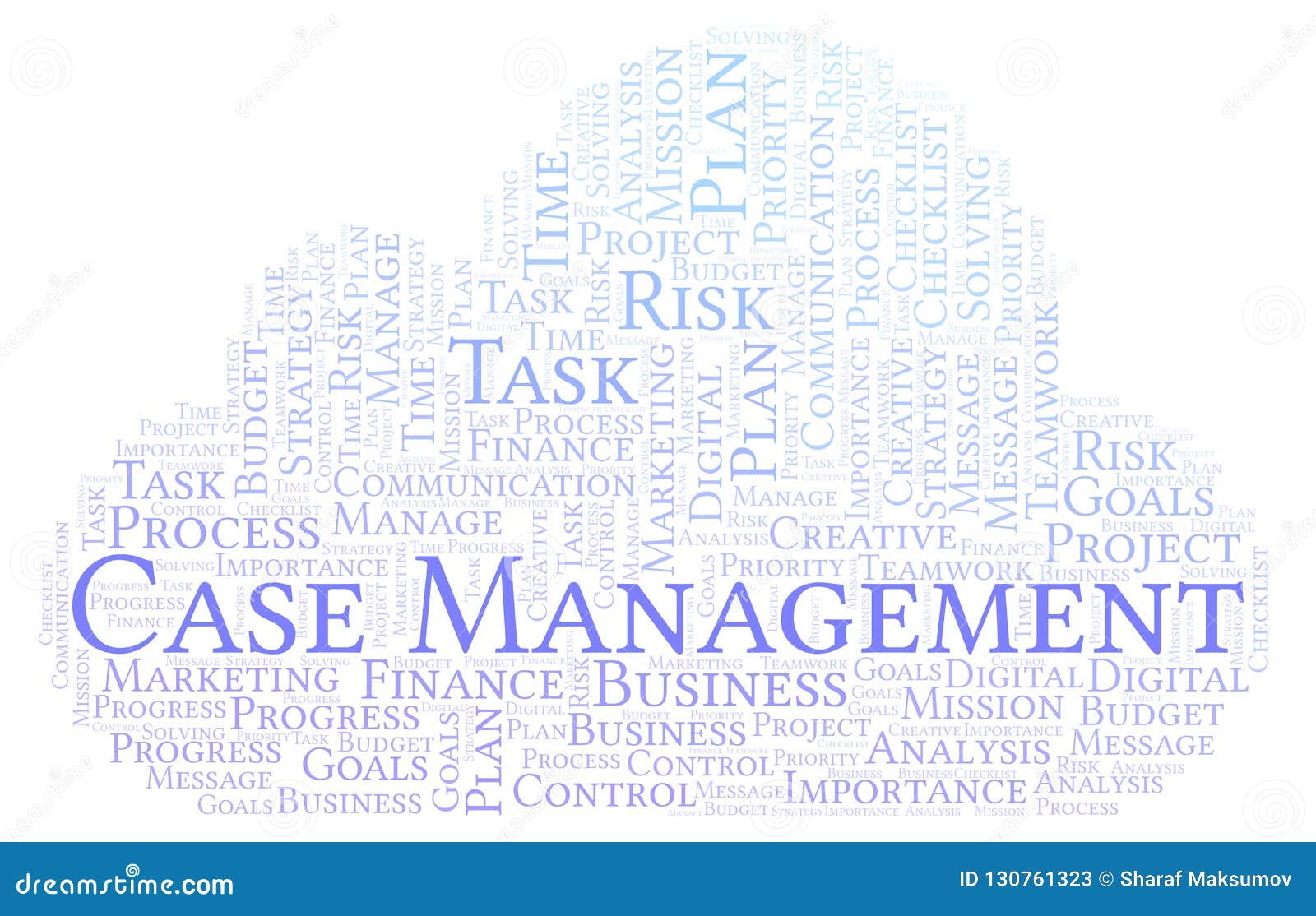 Case Management Word Cloud, Made with Text only. Stock Illustration ...