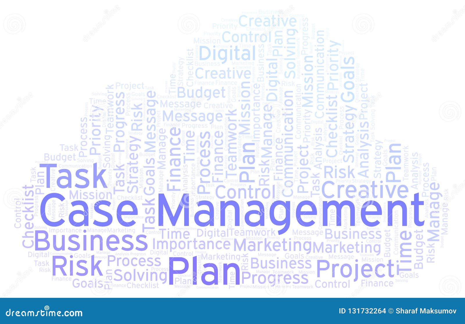 Case Management Word Cloud, Made with Text only Stock Illustration ...