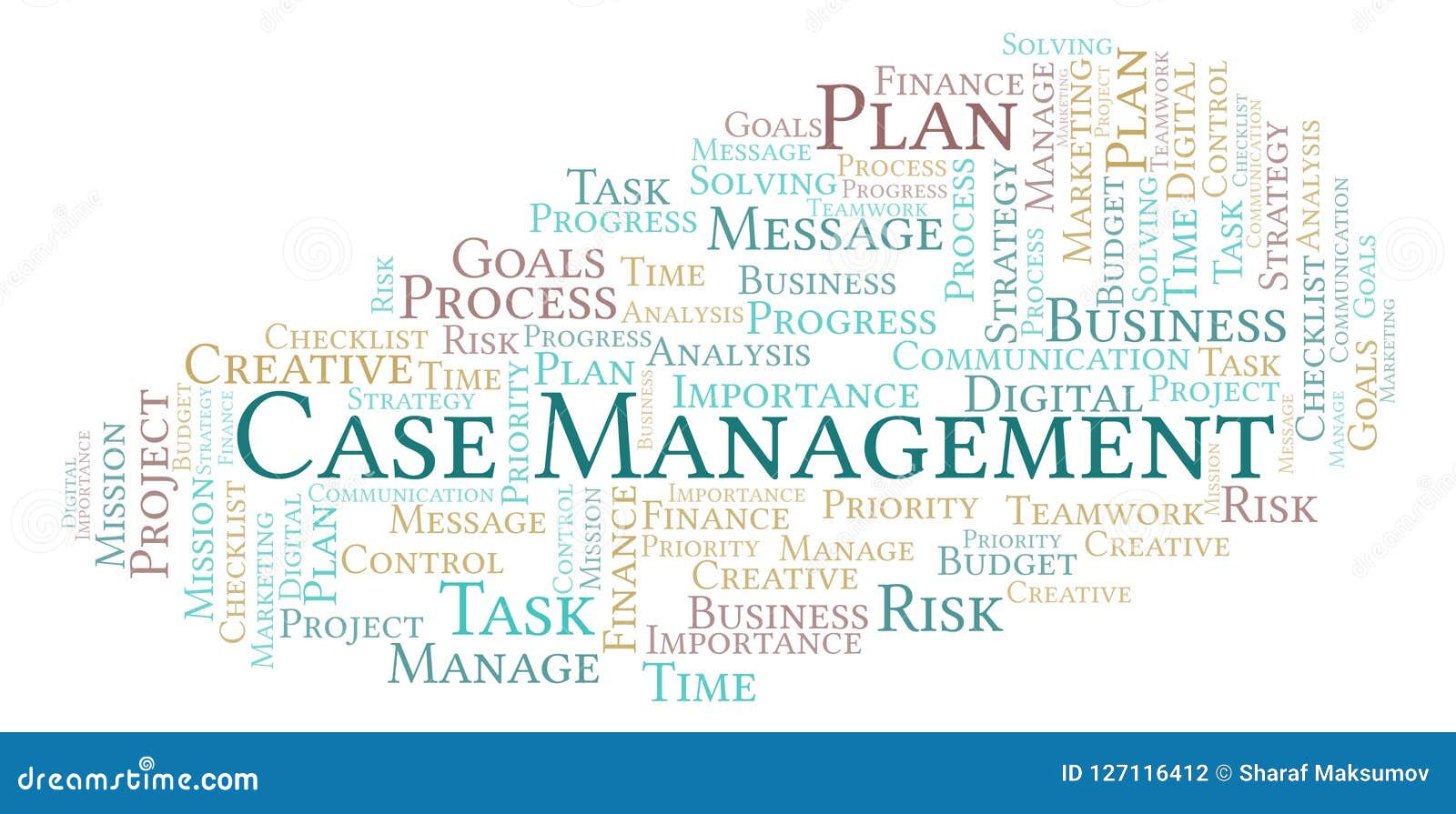 Case Management Word Cloud, Made with Text only. Stock Illustration ...