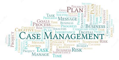 Case Management Word Cloud, Made with Text only. Stock Illustration ...