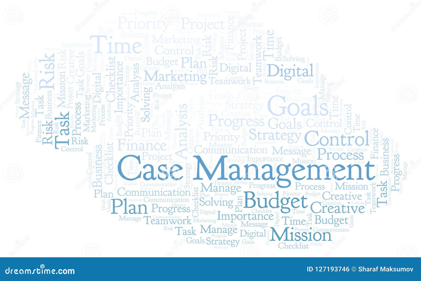 Case Management Word Cloud, Made with Text only. Stock Illustration ...