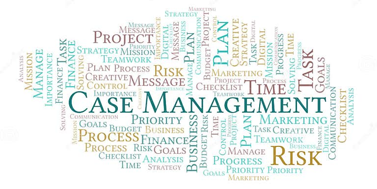 Case Management Word Cloud, Made with Text only. Stock Illustration ...