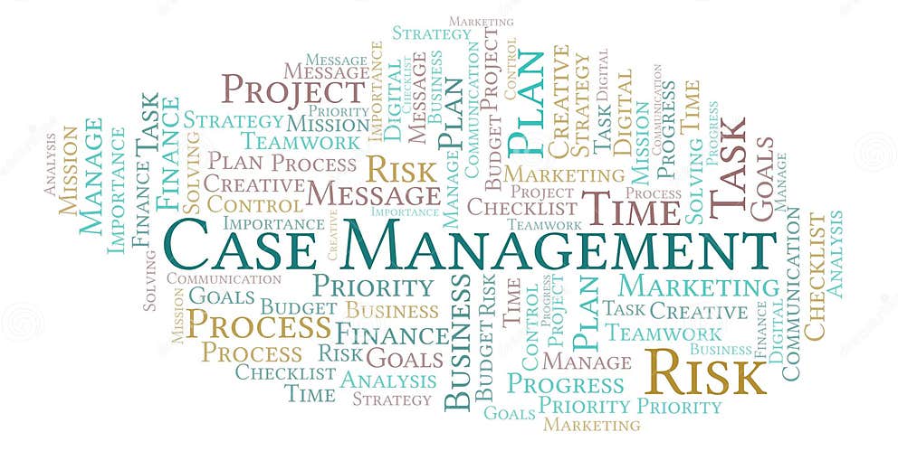 Case Management Word Cloud, Made with Text only. Stock Illustration ...