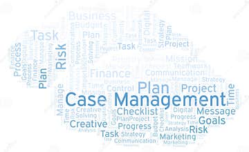 Case Management Word Cloud, Made with Text only Stock Illustration ...