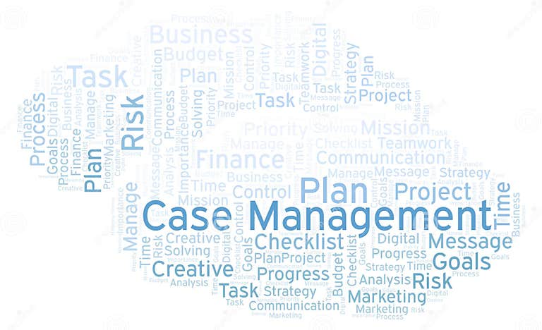 Case Management Word Cloud, Made with Text only Stock Illustration ...