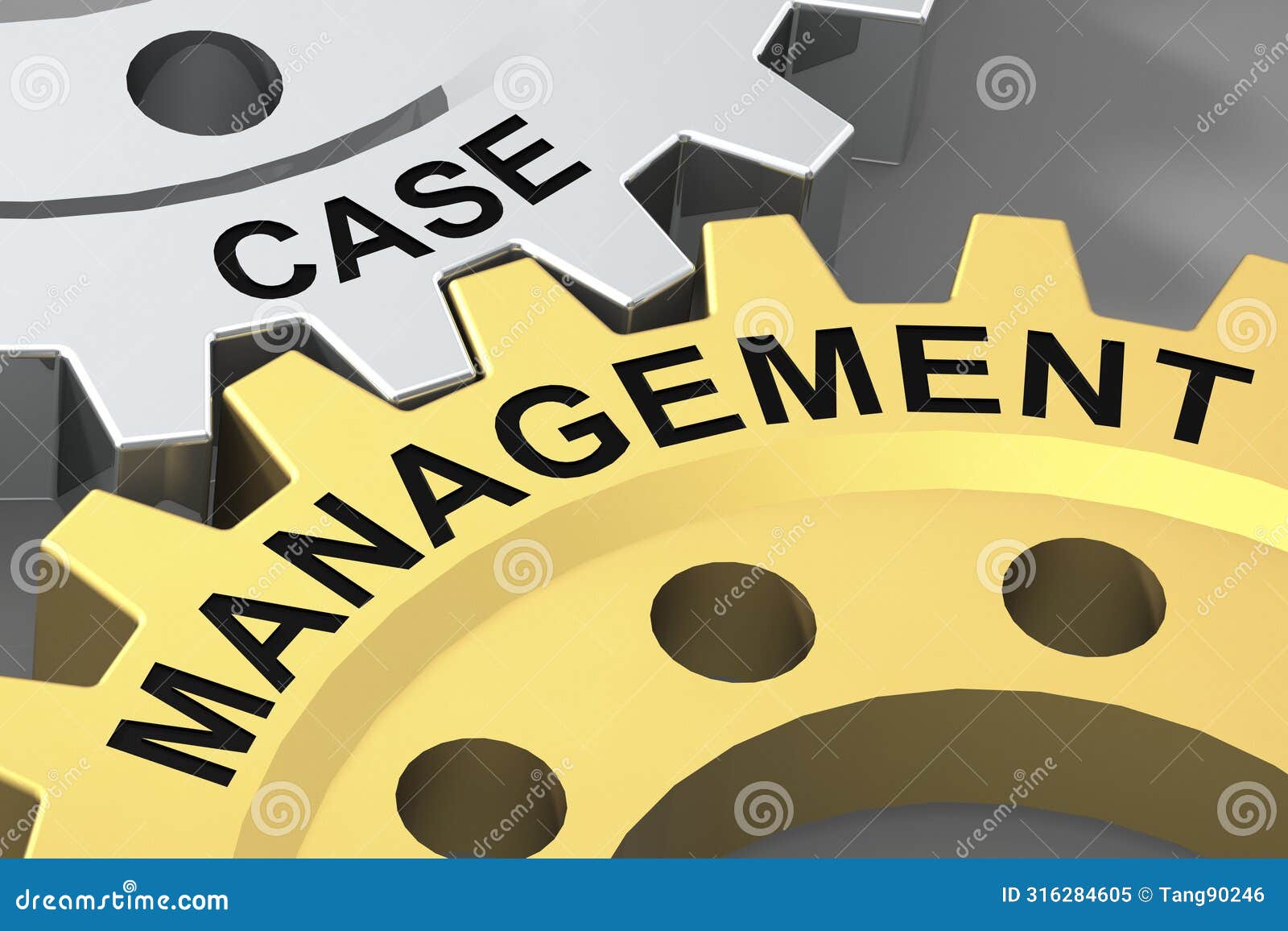 Case Management Word on Metal Gear Stock Illustration - Illustration of ...