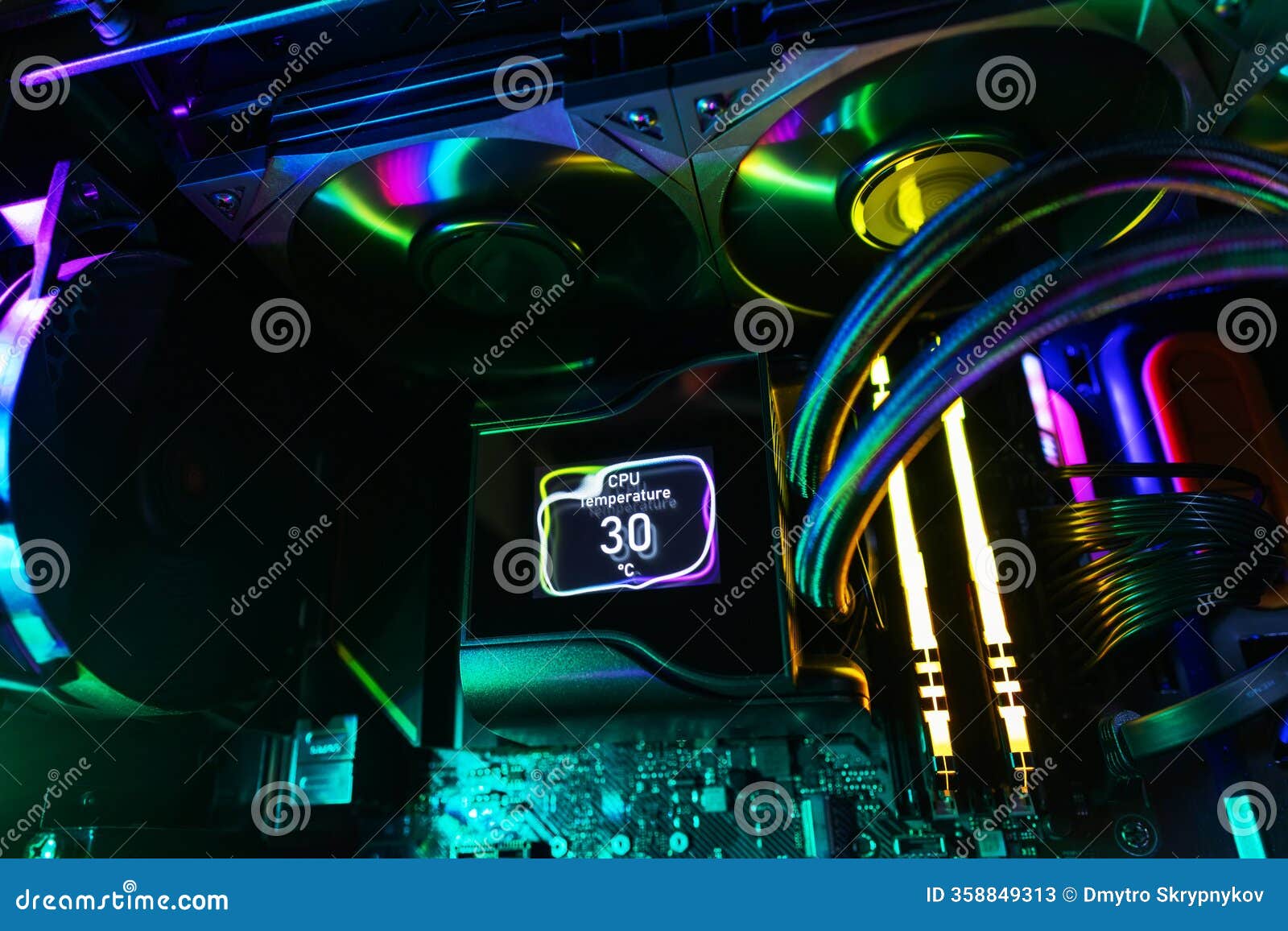 Case Mod Concept with Cpu Liquid Cooling System, Motherboard, Case Led ...