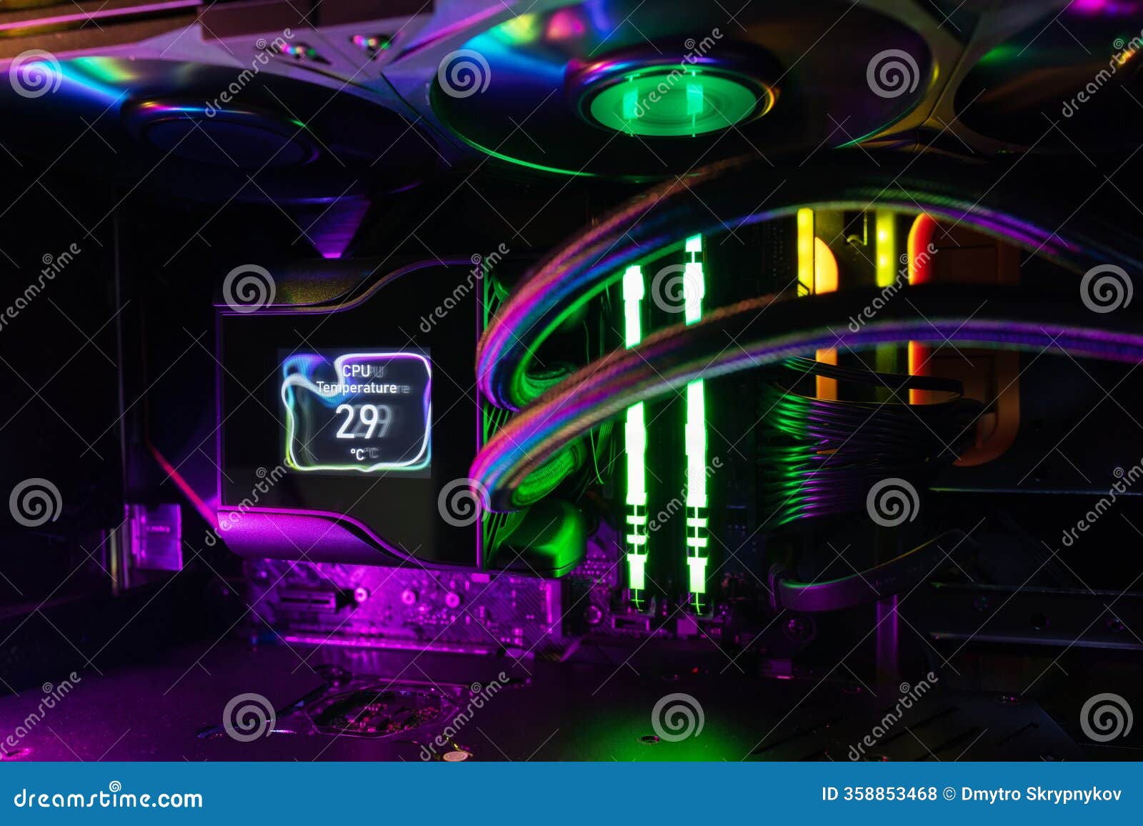 Case Mod Concept with Cpu Liquid Cooling System, Motherboard, Case Led ...