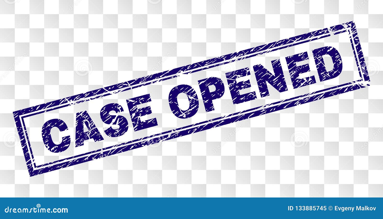 Scratched CASE OPENED Rectangle Stamp Stock Vector - Illustration of ...