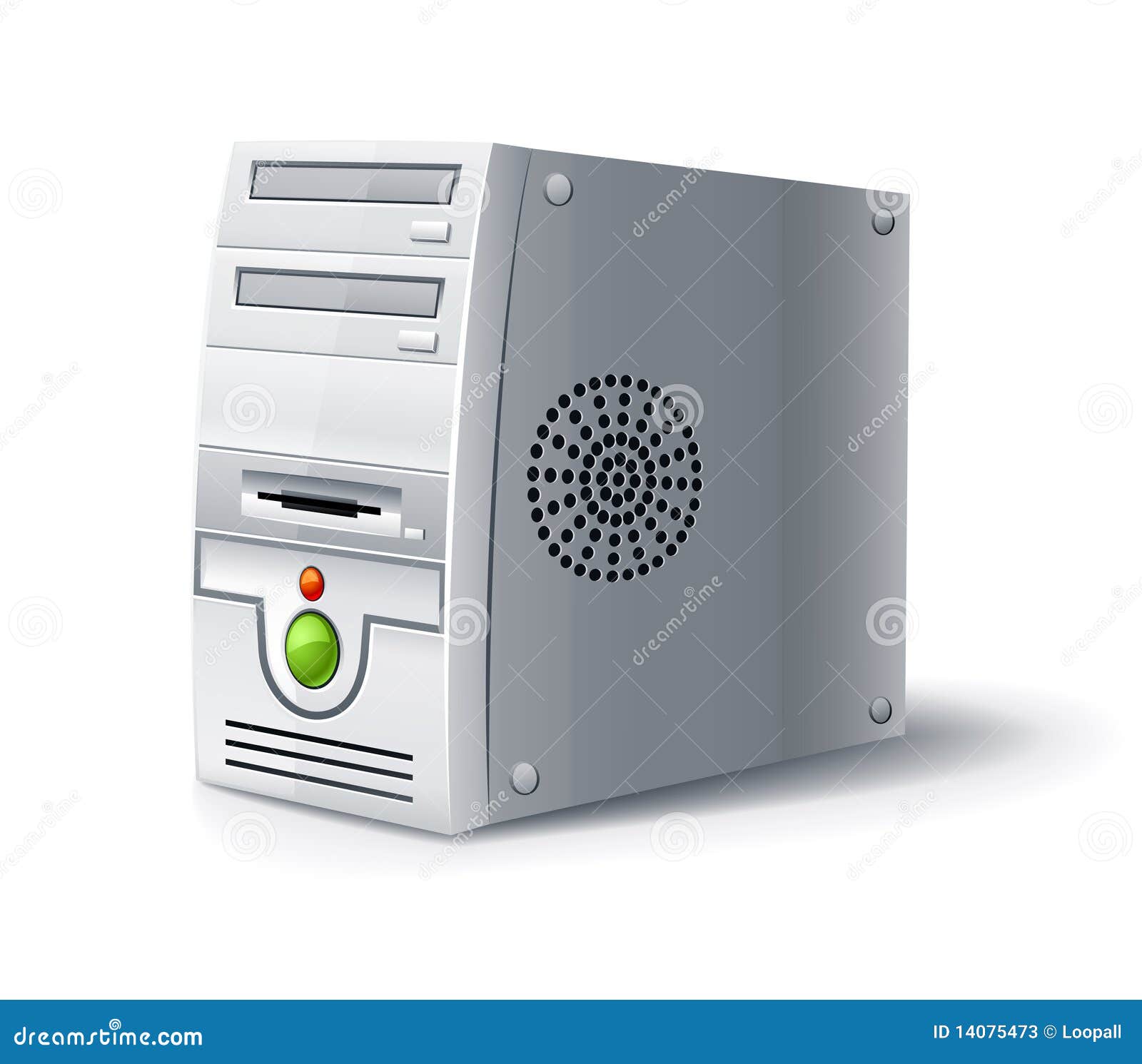 Case of pc computer block stock illustration. Illustration of button ...