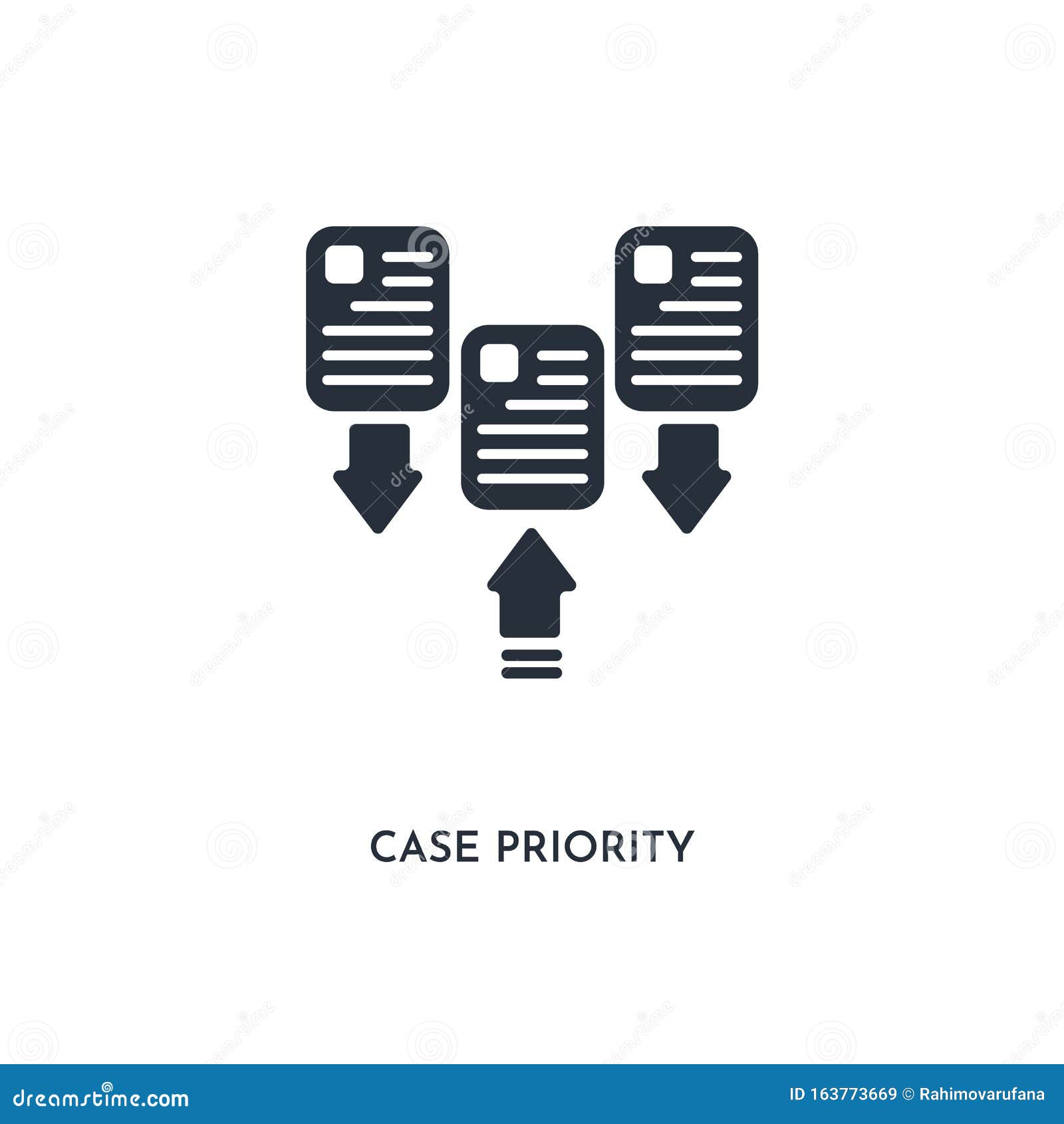 Case Priority Icon. Simple Element Illustration. Isolated Trendy Filled ...