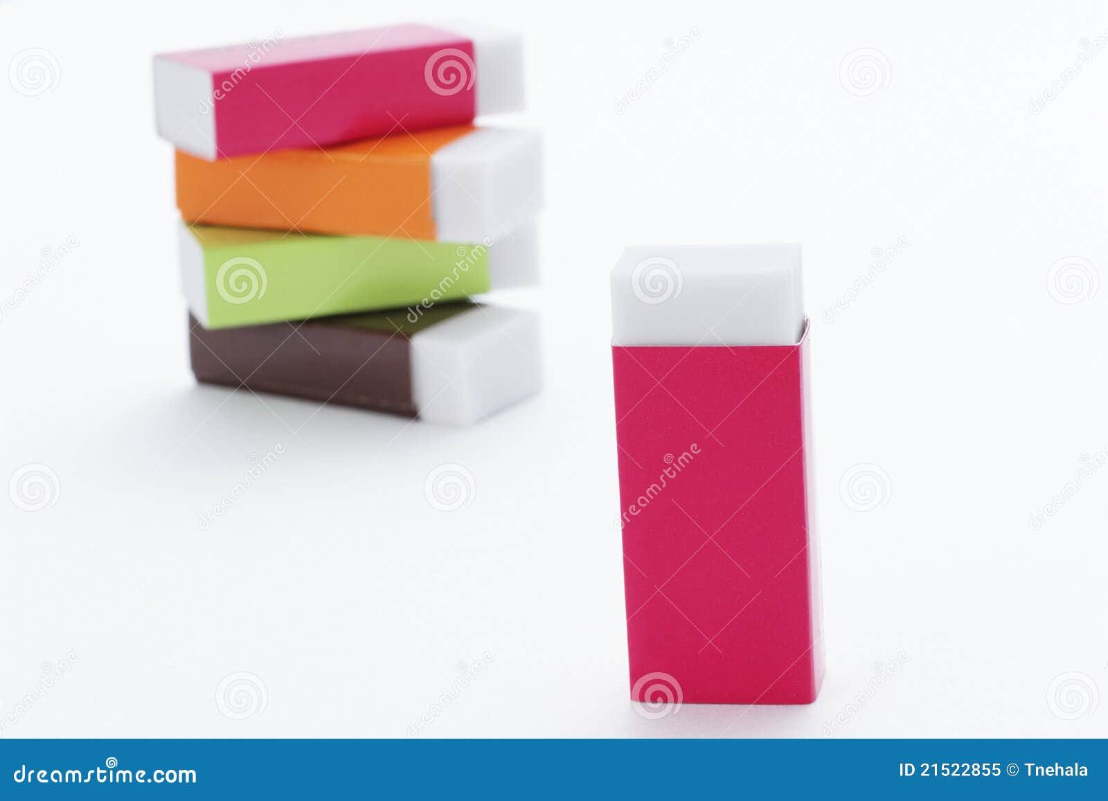 Case red eraser stock image. Image of stationery, overlap - 21522855