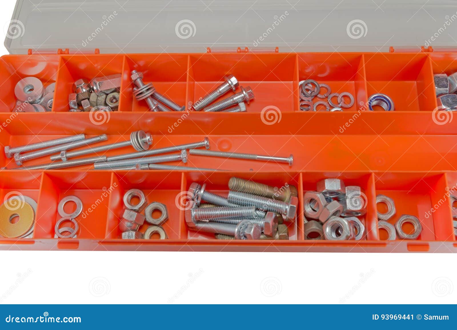 A case of screws stock image. Image of industrial, chrome - 93969441