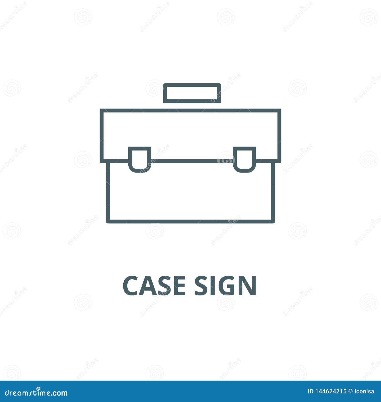 Case Sign Line Icon, Vector. Case Sign Outline Sign, Concept Symbol ...