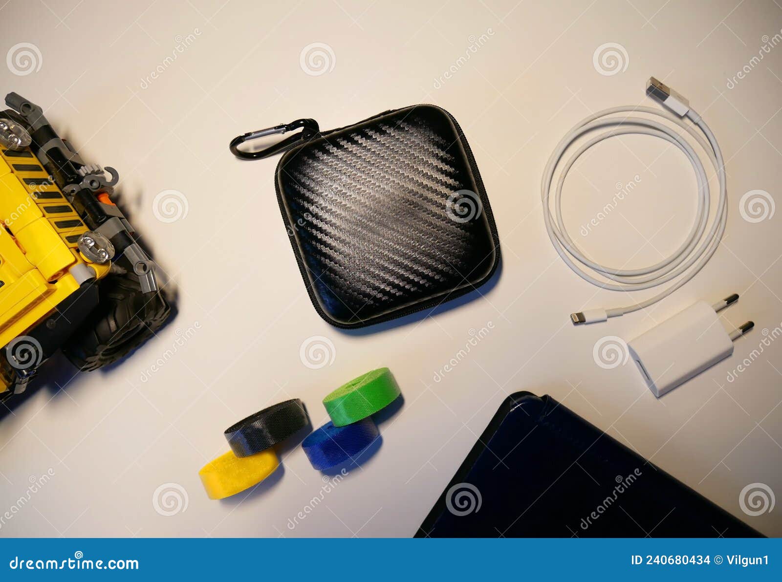 A Case for Storing Wires. Black Case for Management Cables Stock Photo ...