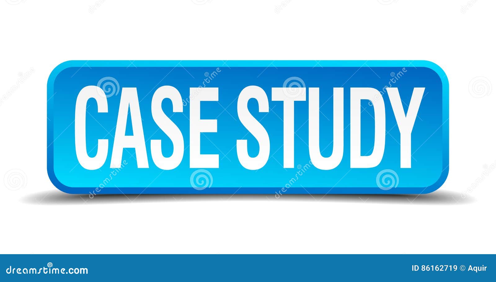 Case Study Blue 3d Realistic Square Button Stock Vector - Illustration ...