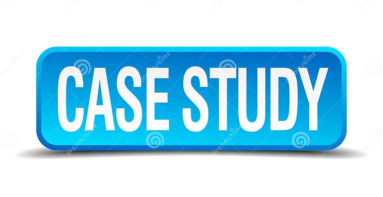 Case Study Blue 3d Realistic Square Button Stock Vector - Illustration ...