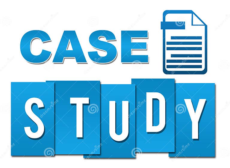 Case Study Blue Professional with Symbol Stock Illustration ...